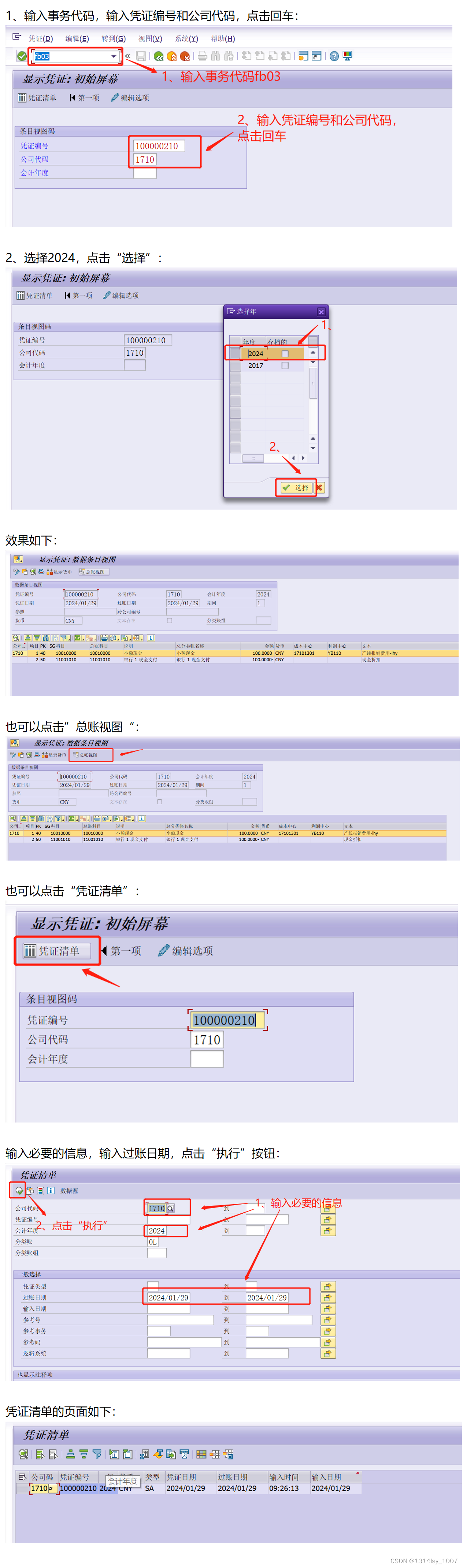 FB03-查看凭证_sapfb03怎么查看当月所有凭证-CSDN博客