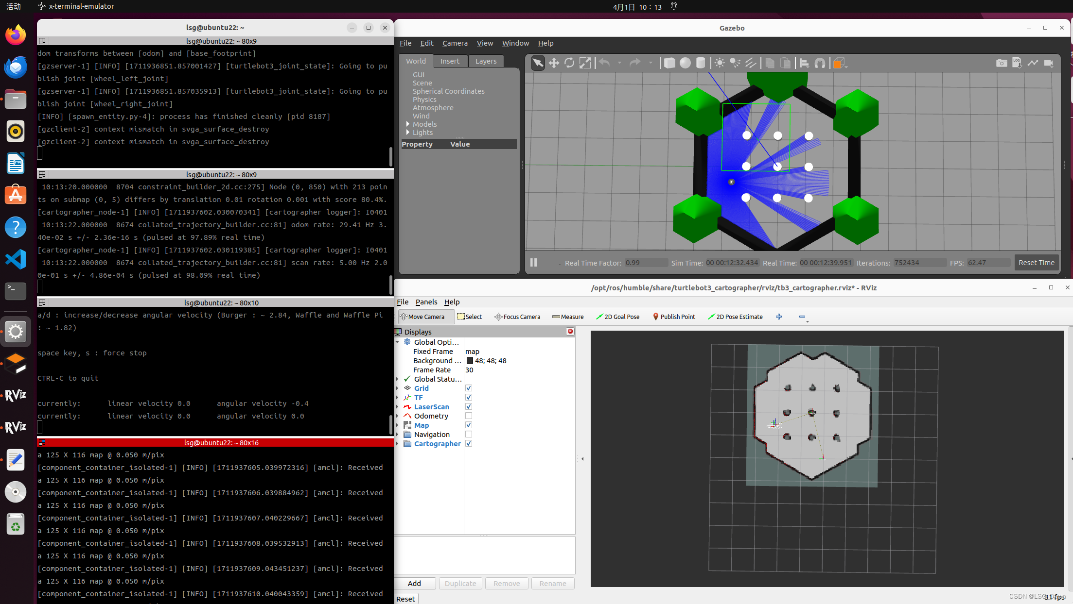ROS2-humble + TurtleBot3 + Cartographer + Nav2_cartographer+turtlebot3+navigation-CSDN博客