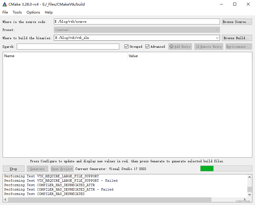 详细图文讲解CMake编译VTK，包含详细的编译环境版本_vtk编译-CSDN博客