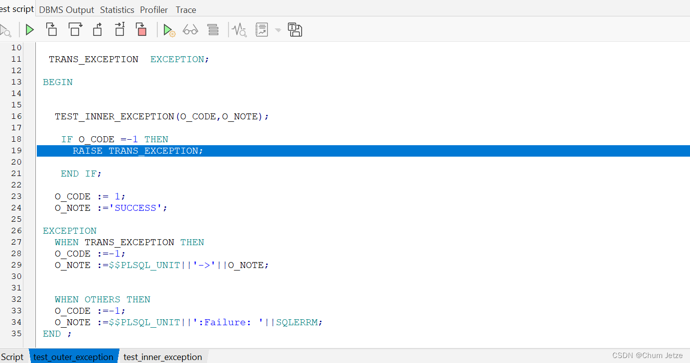 Plsql存储过程中异常的传递plsql 为什么test错误执行到其他存储过程 Csdn博客