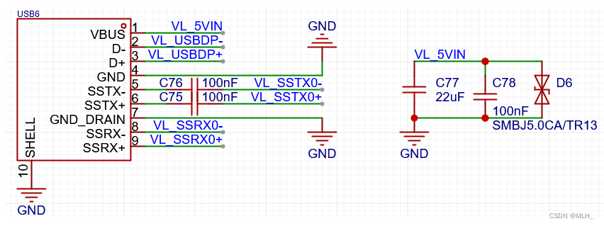 基于VL812的USB3.0集线器（四层板PCB）_vl812电路图-CSDN博客