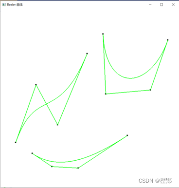 计算机图形学OpenGL-Bezier贝塞尔曲线绘制和B样条曲线绘制-付老师的实验三；纯C语言，不用Vector标准模板库-CSDN博客