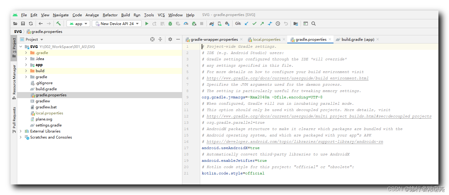 【Android Gradle 插件】Android Gradle 工程结构简介 ( Gradle 默认输出目录 | Gradle 配置目录 | gradlew 可执行文件 )_gradle ...