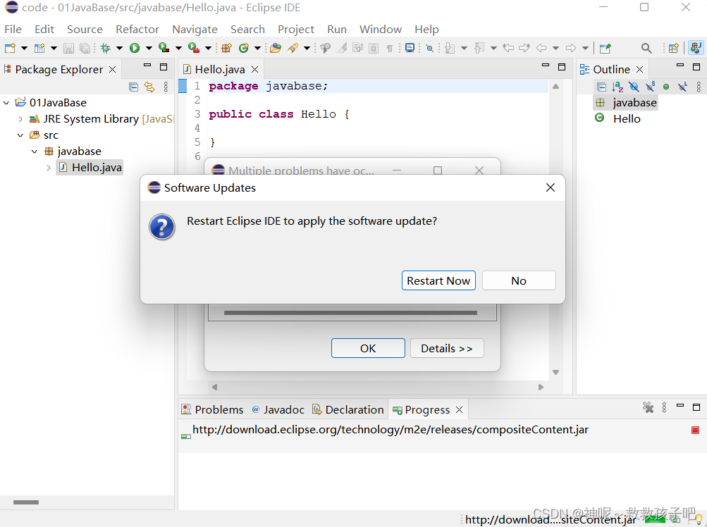 01 JAVA报错 An error has occurred. See error log for more details.‘boolean com.ibm.icu.text.UTF16 ...