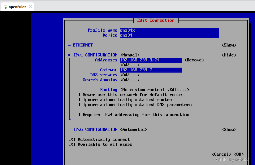 nmtui解决OpenEuler network-scripts/ 目录下没有文件下无网卡对应配置文件问题_nmtui命令 对应配置文件-CSDN博客
