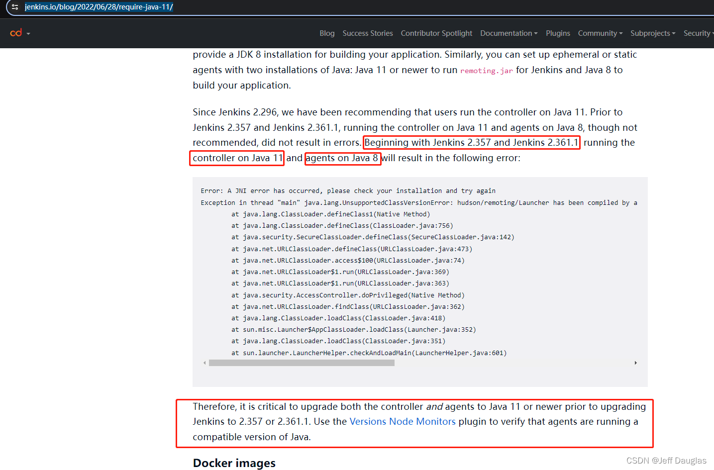 新版本Jenkins（Version＞2.357）兼容低版本JAVA项目部署_maven projects have to be launched with a java ver-CSDN博客