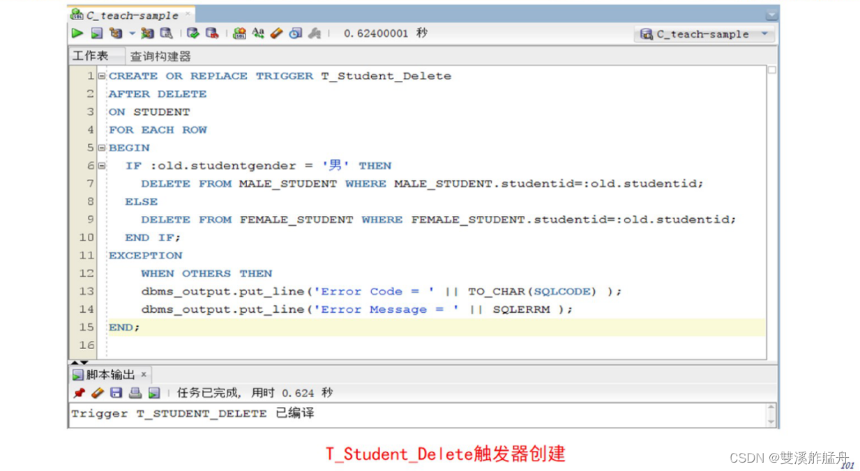 Oracle第四章plsql——存储过程，触发器plsql触发器存储过程 Csdn博客