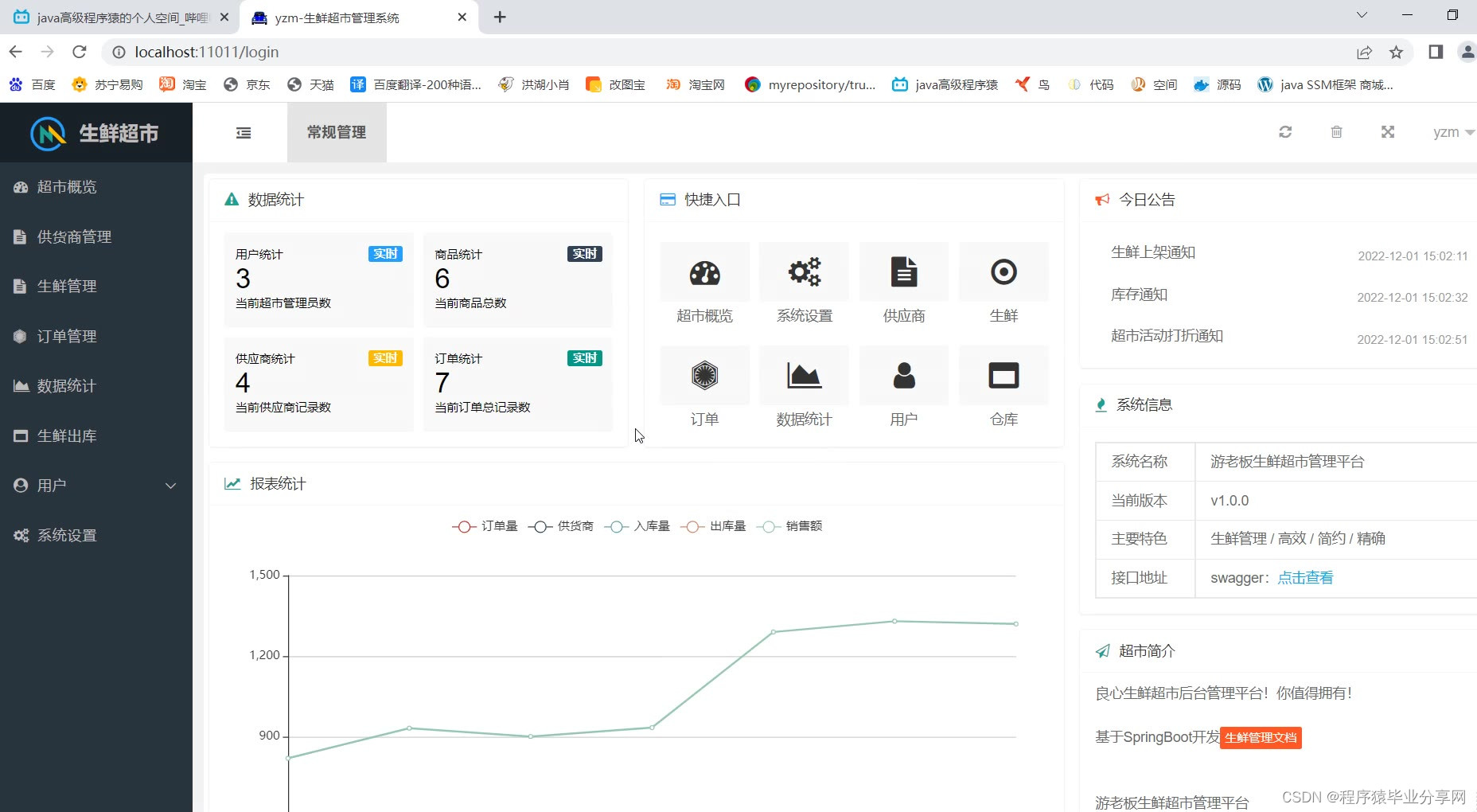 基于springboot生鲜超市管理系统源码和论文springboot生鲜管理系统论文 Csdn博客