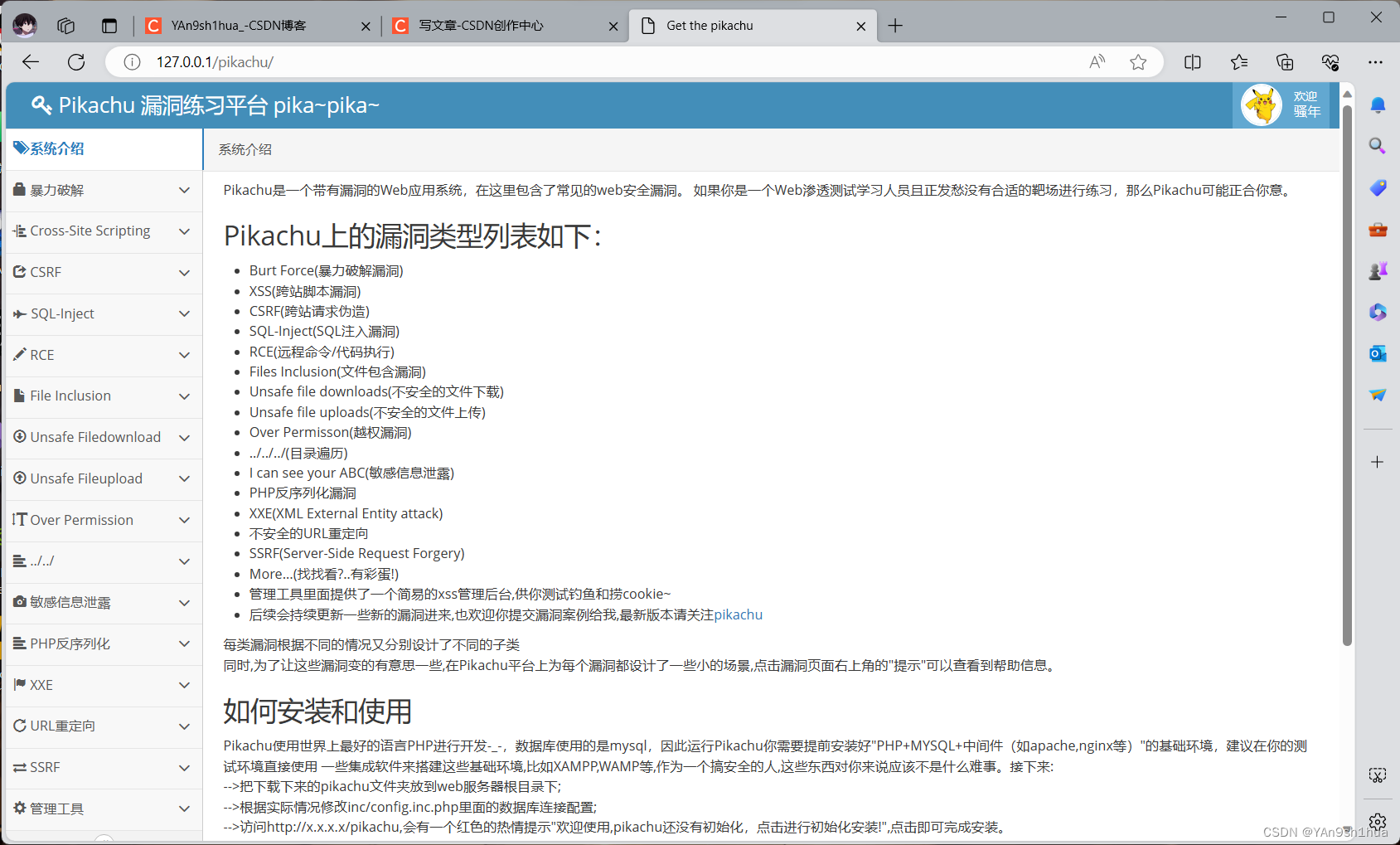 漏洞练习平台--------Pikachu靶场_漏洞训练平台-CSDN博客