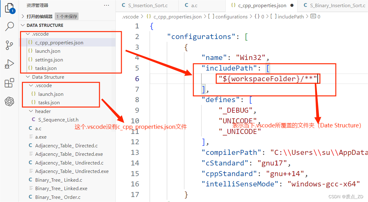 VsCode配置自定义头文件—C语言版_code的头文件库在那里-CSDN博客