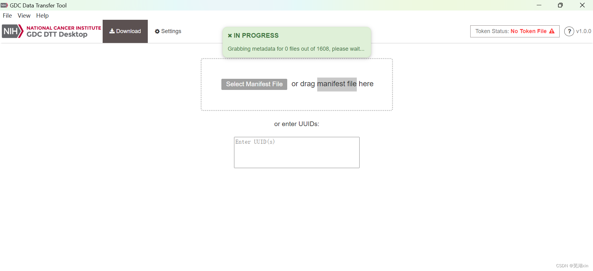 【TCGA】批量下载WSIs(GDC Transfer Tool-UI)_gdc data transfer tool-CSDN博客