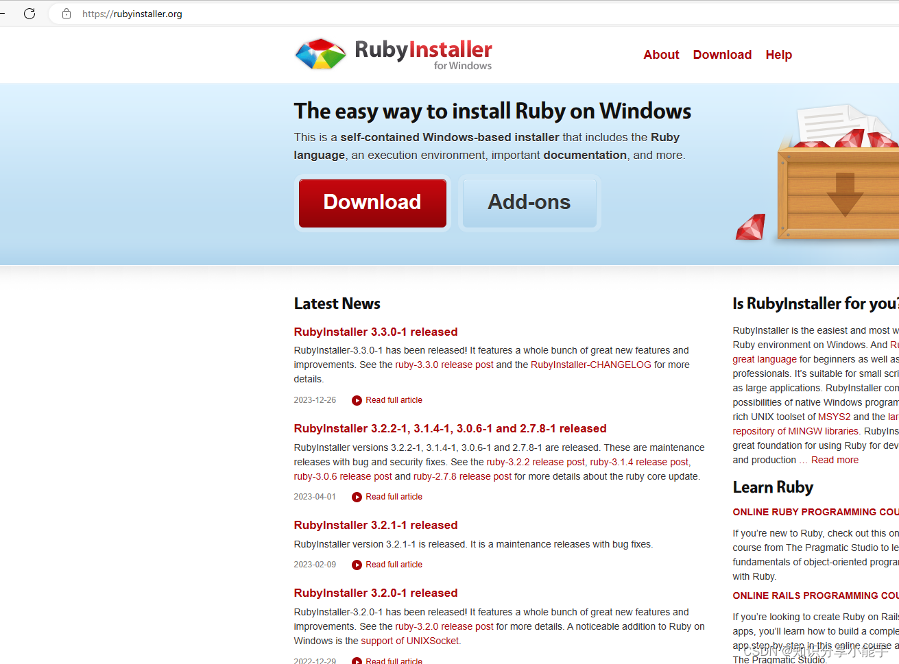 Ruby新手？用这个网站开启你的编程之旅。_ruby工程启动时调用的网址在哪-CSDN博客