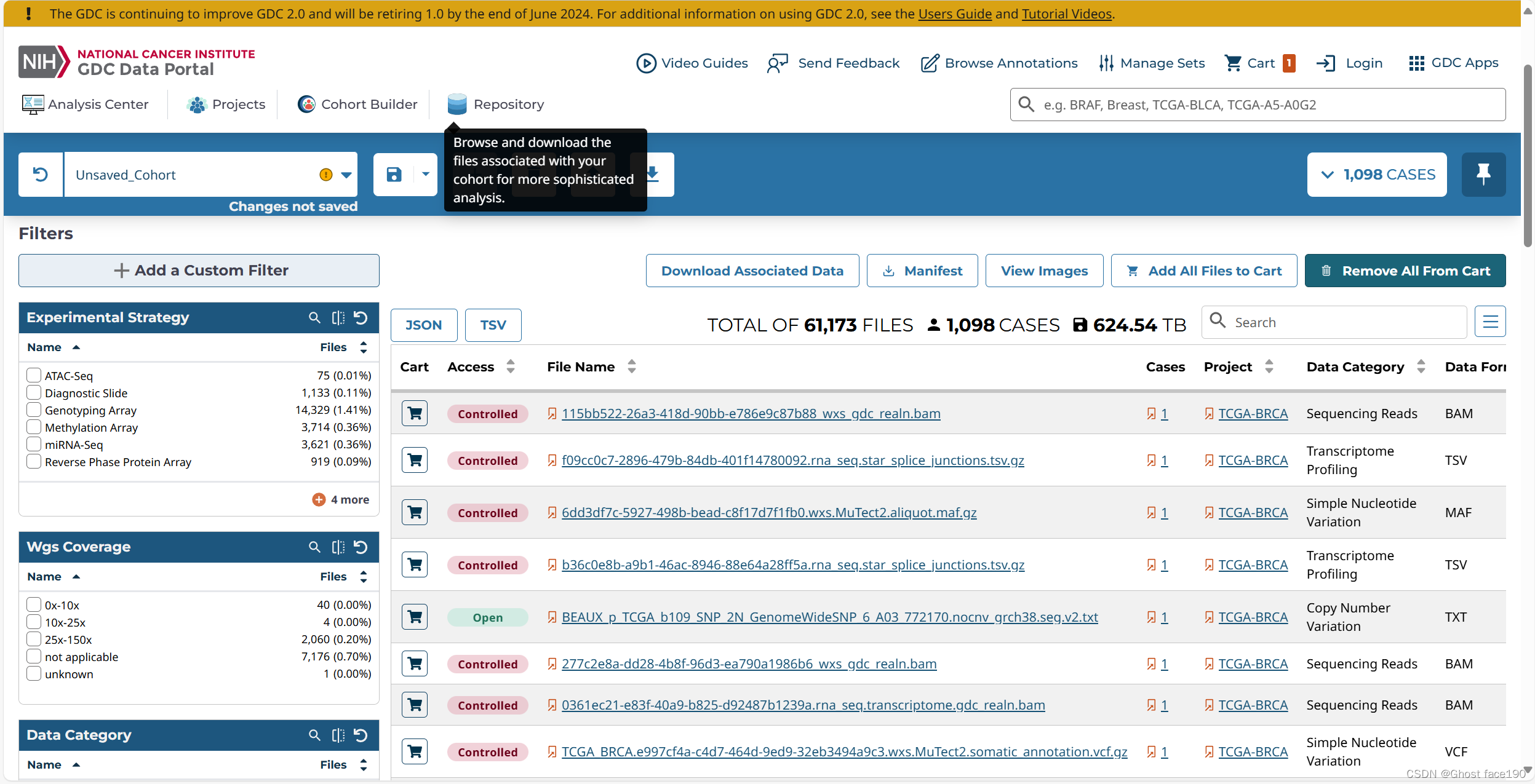 小白入门医疗多模态领域。关于TCGA数据集中RNA序列数据和WSI数据的下载，WSI可视化，并解决openslide报错。（踩坑解决，无需魔法）_wsi数据集-CSDN博客