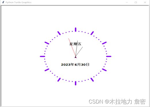 Python期末大作业 简易时钟python画钟表简单代码 Csdn博客 