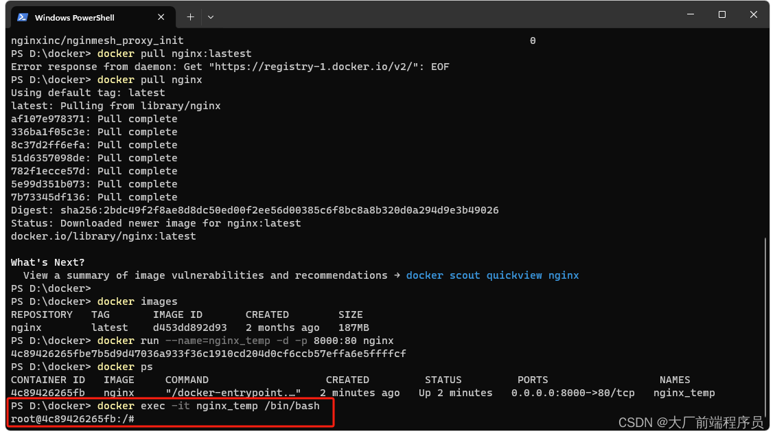 用Docker 使用 Nginx教程_docker 使用nginx-CSDN博客