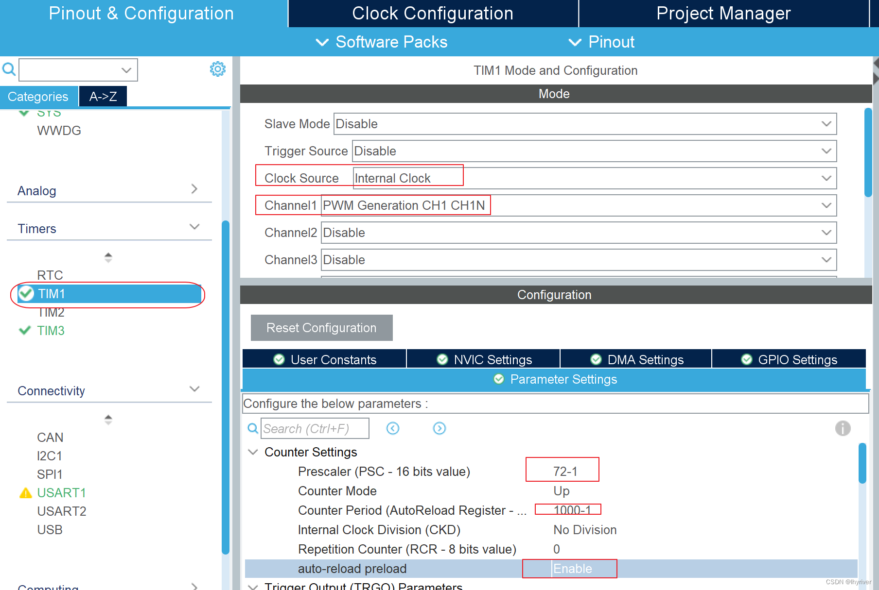 （九）STM32学习笔记——TIM1输出互补两路PWM_stm32 tim1ch1 pwm-CSDN博客