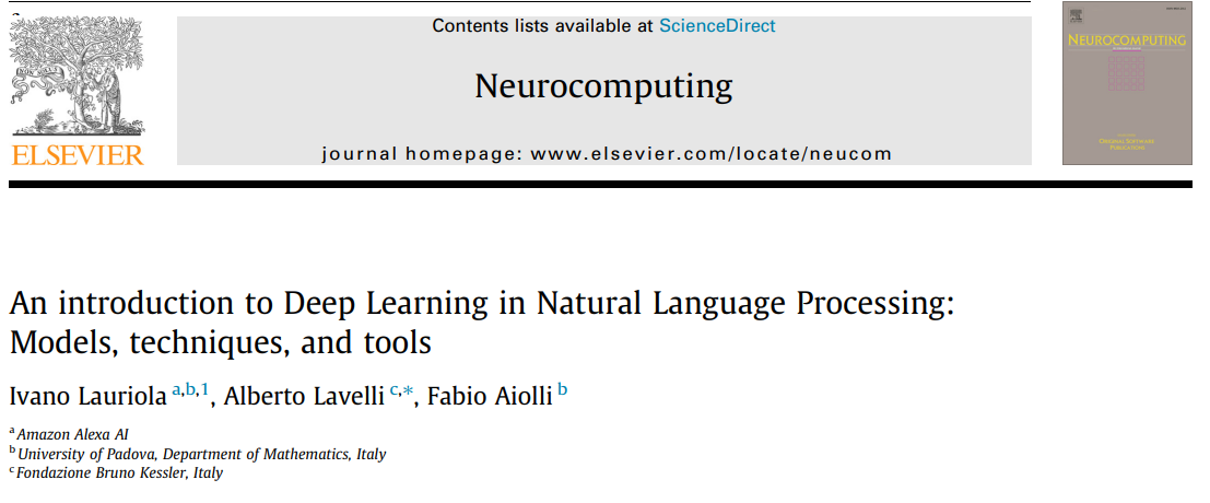 An introduction to Deep Learning in Natural Language Processing:Models ...