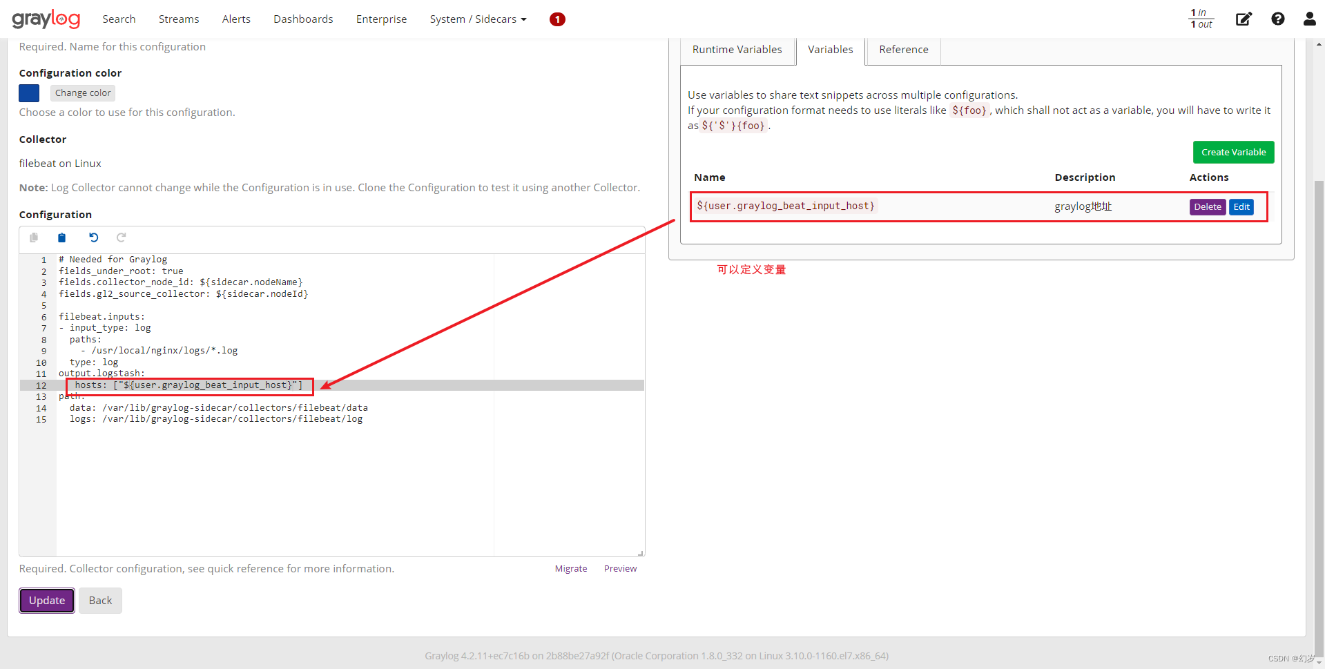 Graylog 使用sidecar 和filebeat 采集linux日志_graylog filebeat-CSDN博客