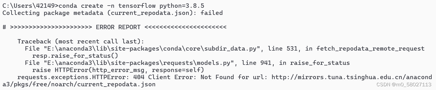 Collecting package metadata (current_repodata.json): failed-CSDN博客