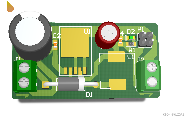 基于LM2596-5.0V芯片的电源模块 AD设计硬件原理图+PCB+封装文件_lm2596-5.0电路图-CSDN博客