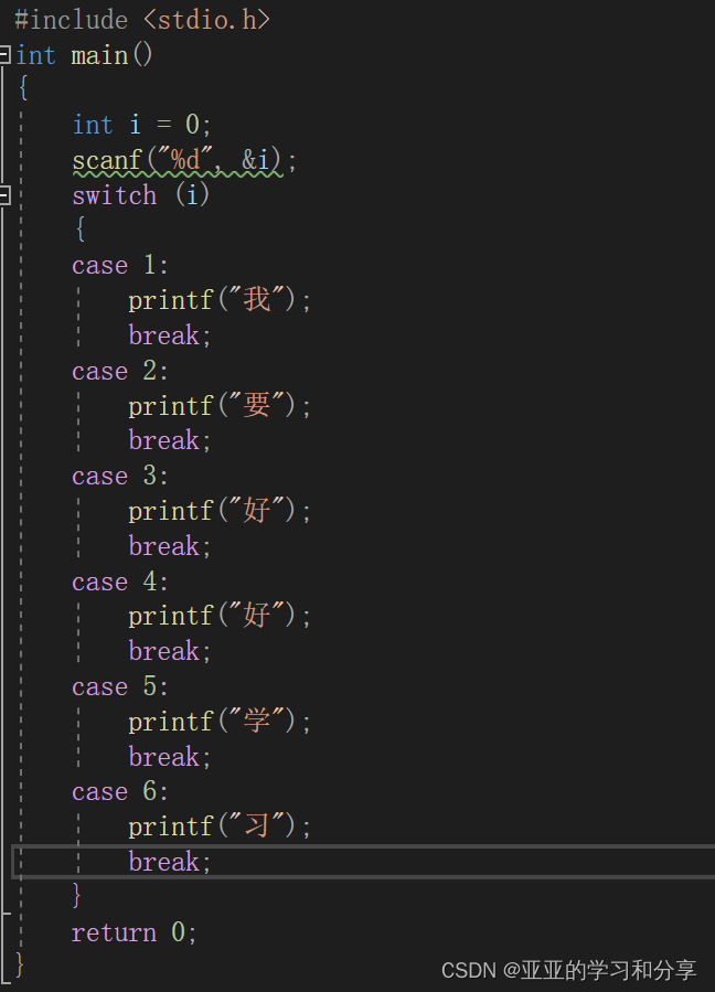 Switch Case 语句 Csdn博客 