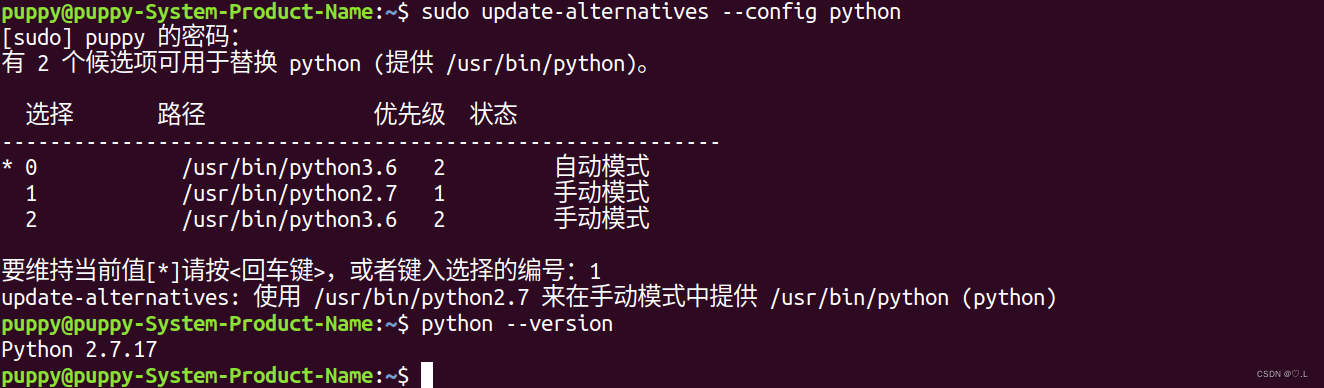 Ubuntu1804下切换python版本ubuntu切换python Csdn博客 4857