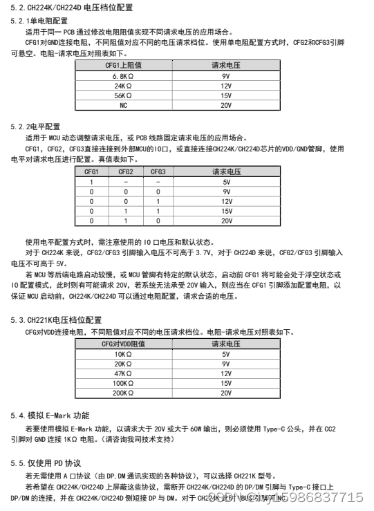USB PD 等多快充协议受电芯片 CH224_pd受电芯片-CSDN博客