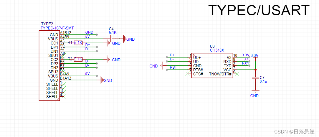 电路图——USB转串口电路(CH340X)-CSDN博客