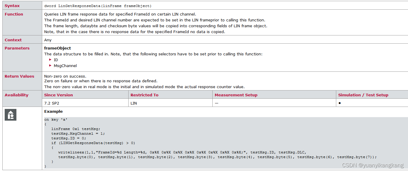 CANoe CAPL - 获取LIN数据-LINGetResponseData_capl 读取lin报文的frameid-CSDN博客
