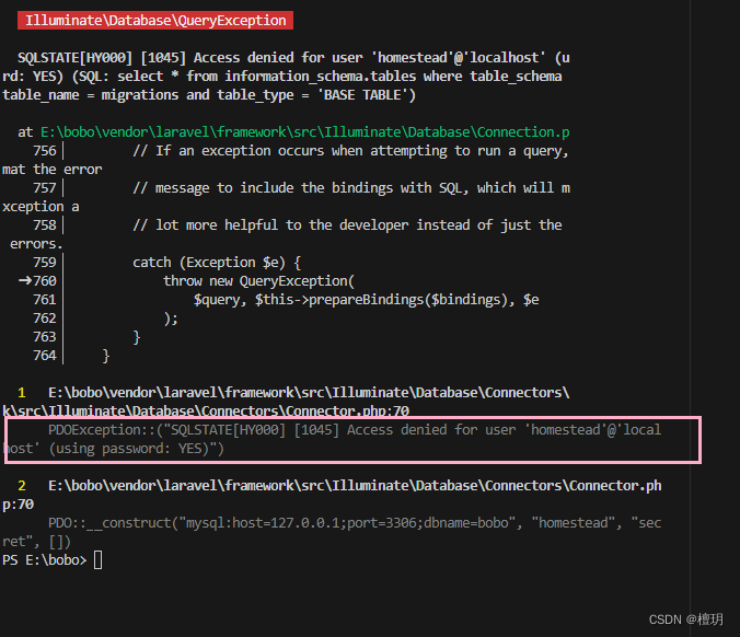SQLSTATE[HY000] [1045] Access denied for user ‘root‘@‘localhost‘ (using password: YES)_sqlstate ...