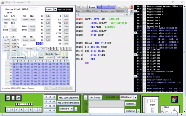 8051汇编程序与LED灯周期性闪烁设计_用iar ew8051控制led灯-CSDN博客