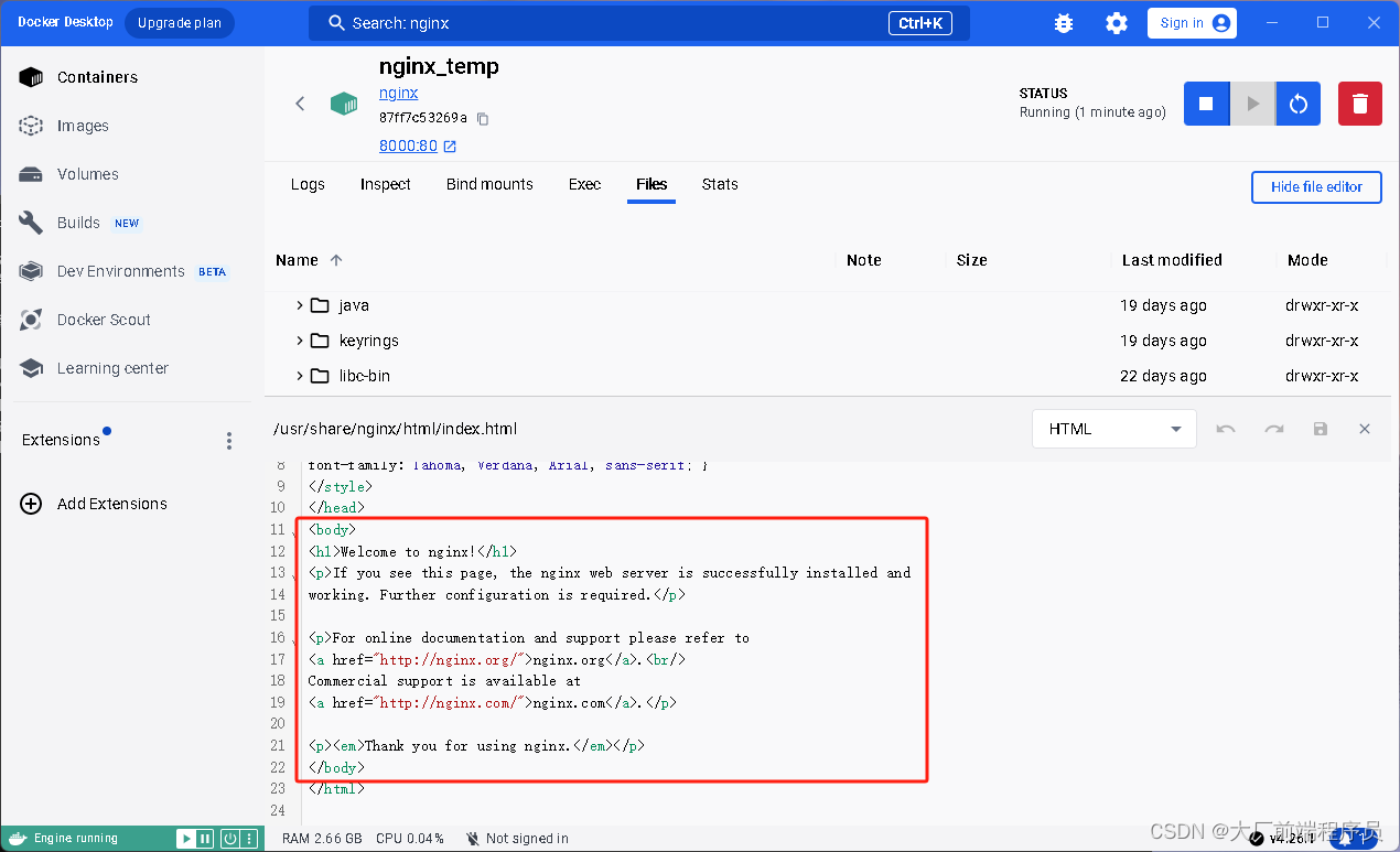 用Docker 使用 Nginx教程_docker 使用nginx-CSDN博客