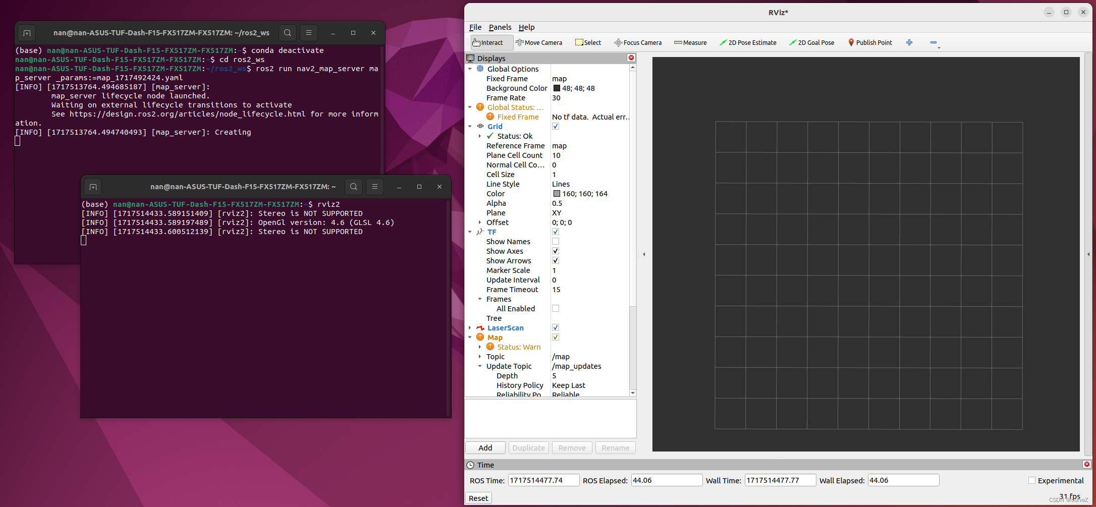 如何在ROS2-Humble 中 load map 并在Rviz中显示出来_map server transitioning failed-CSDN博客