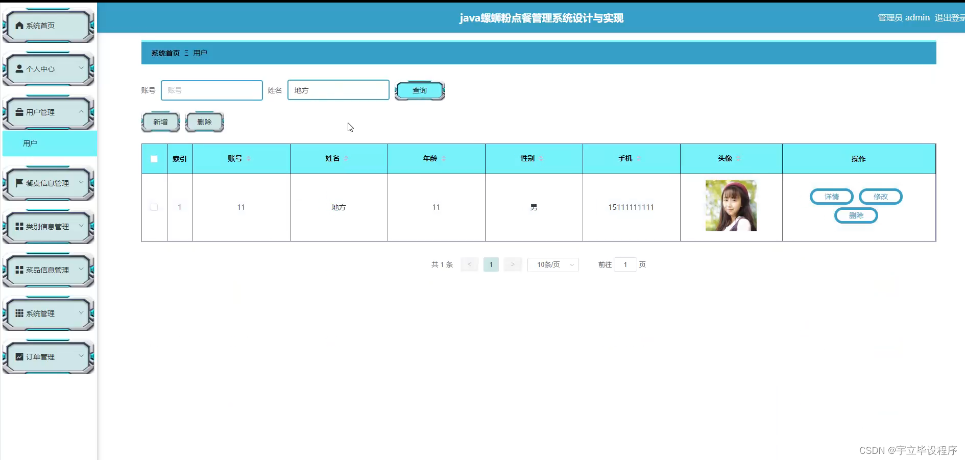 Djangojava螺蛳粉点餐管理系统设计与实现源码mysql论文 Csdn博客