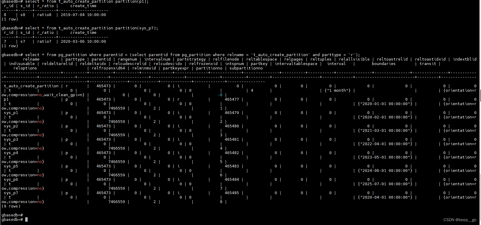 GBase8c 自动分区例子_gbase 8c按日期分区-CSDN博客