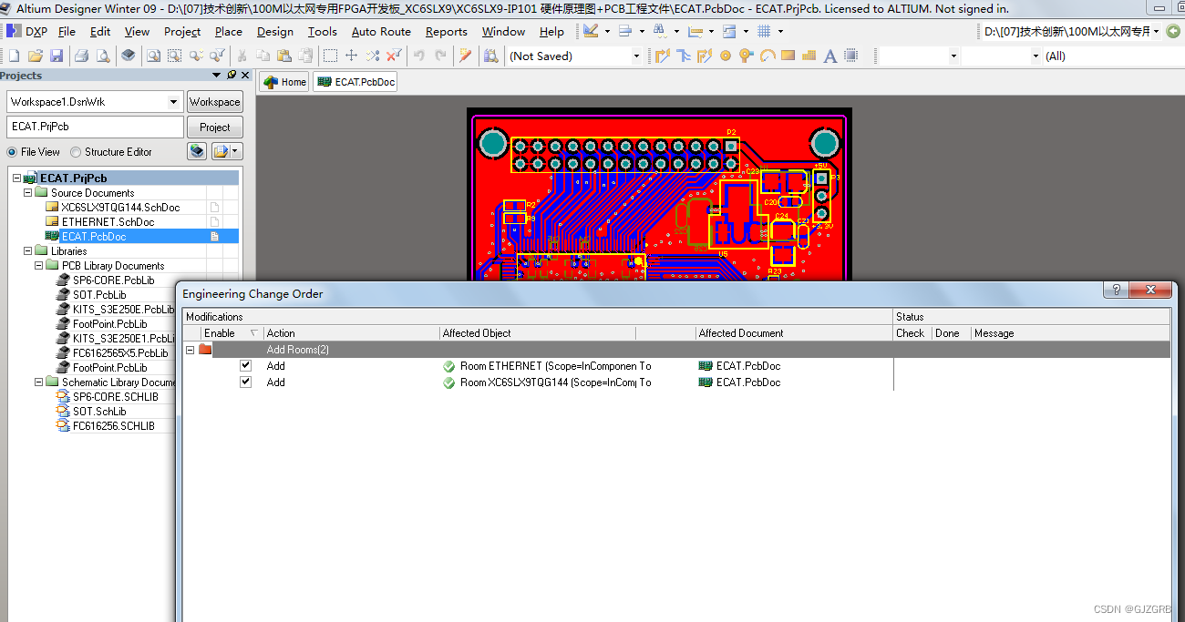 基于xilinx Spartan6 Fpga设计100m以太网应用板硬件设计（原理图pcb）ise 工程verilog源码xilinx Spartan 6 Fpga Sp601开发方案 1573
