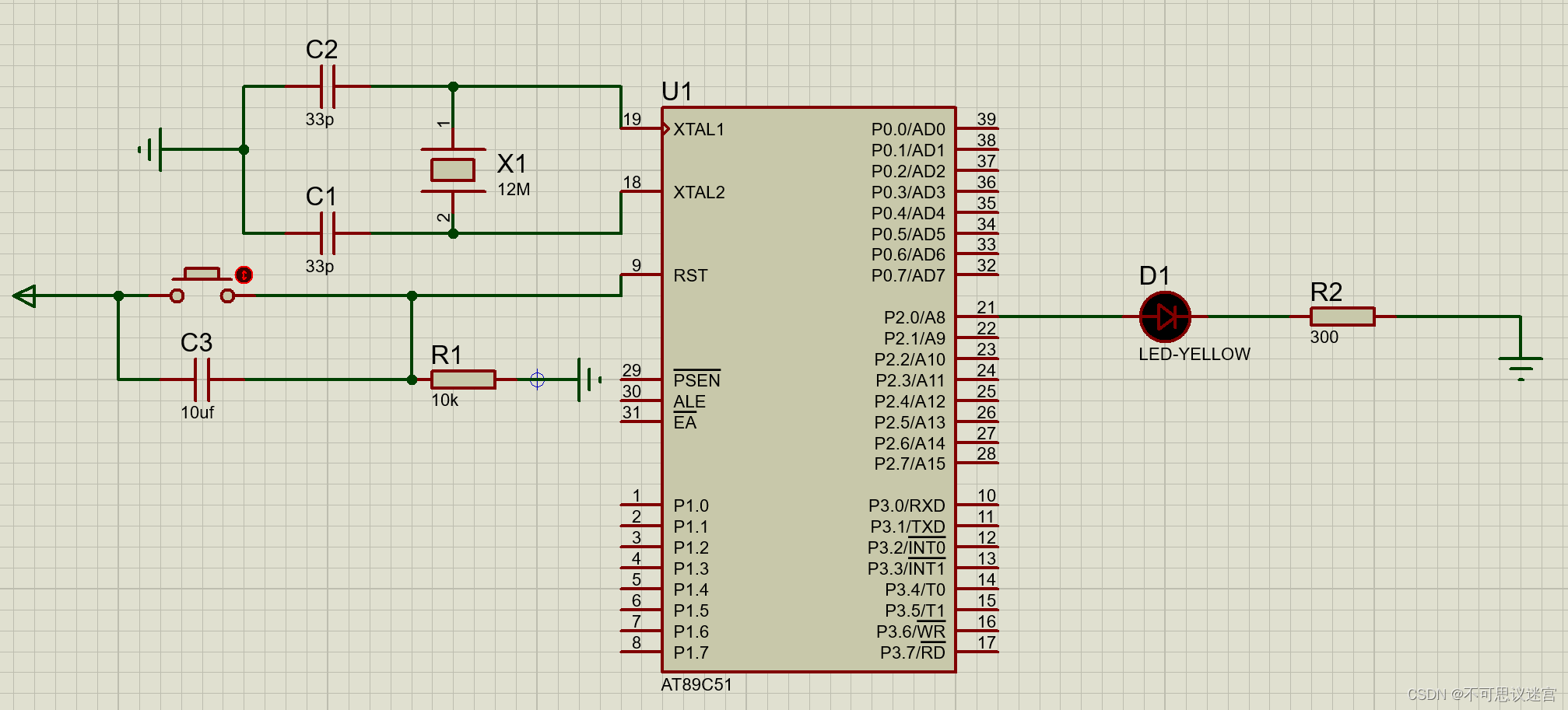 使用Proteus实现LED灯发光_proteus怎么点亮一个led灯-CSDN博客