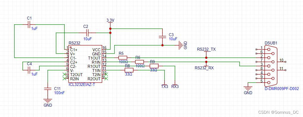 【硬件设计】RS232典型电路原理图接线示意图_rs232串口接线图-CSDN博客