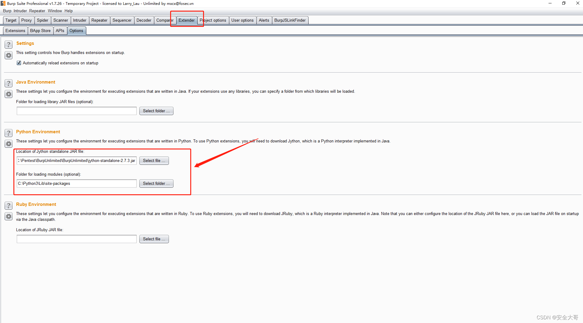 Burpsuite配置BurpJSLinkFinder进行网页JS链接提取-CSDN博客