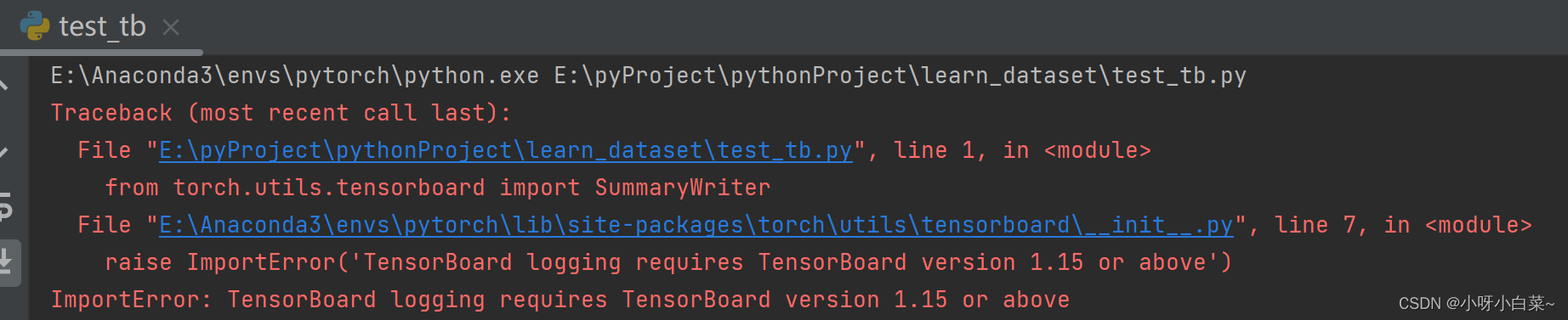 PyCharm中TensorBoard的安装和使用_tensorboard安装-CSDN博客