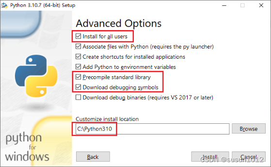 Python学习精粹004：下载并安装Python_download debug binaries-CSDN博客
