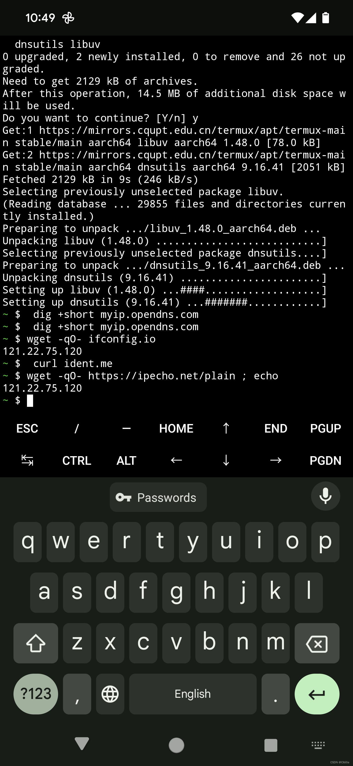 在手机上用Termux找到自己公网IP的办法_termux优选ip代码-CSDN博客