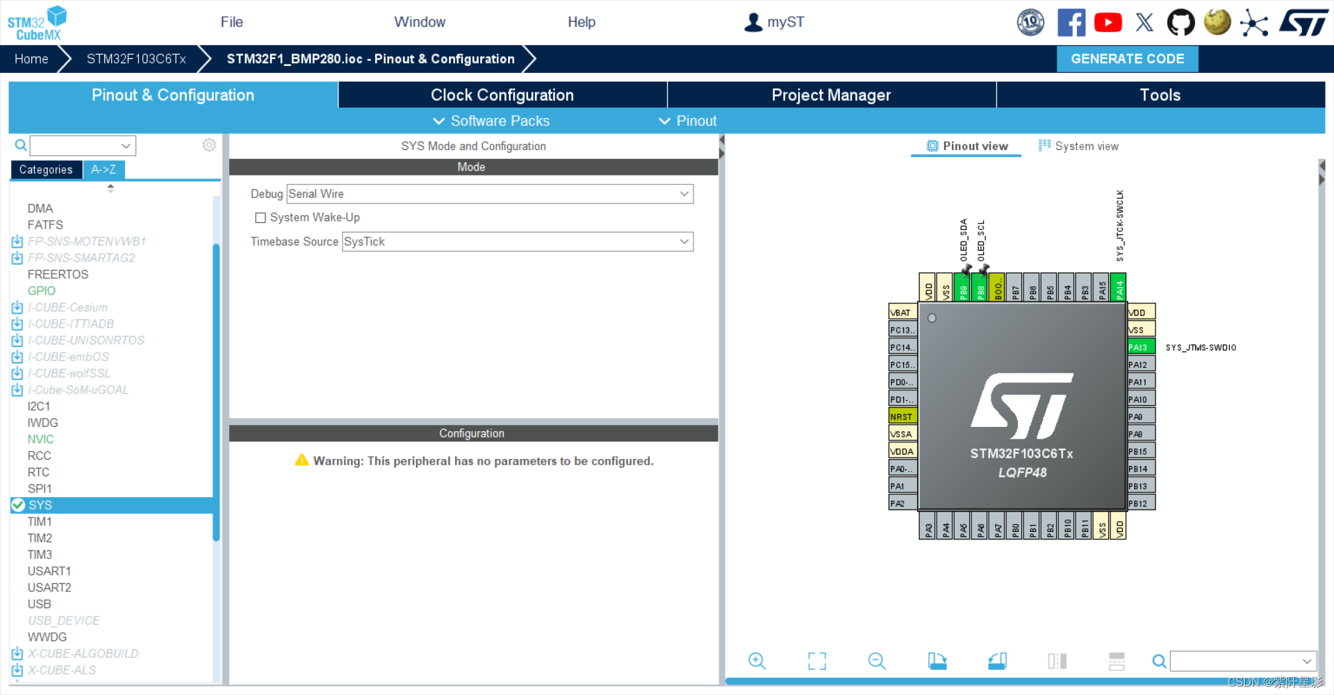 【STM32CubeMX】F103&基础配置_stm32f103时钟配置-CSDN博客