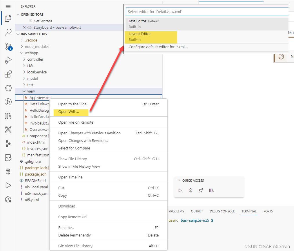 SAP Business Application Studio(BAS)中Mock Server, Layout Editor, Reusable Libraries的使用_sap-fe ...