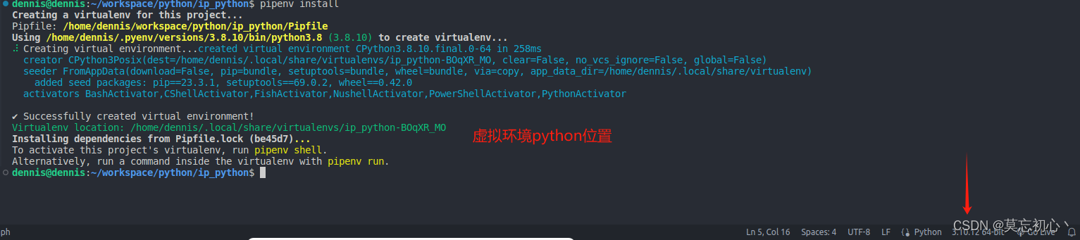 Ubuntu22.04.3安装pyenv、pipenv来管理python版本和每个项目的虚拟环境，vscode中配置pipenv环境_ubuntu pyenv-CSDN博客