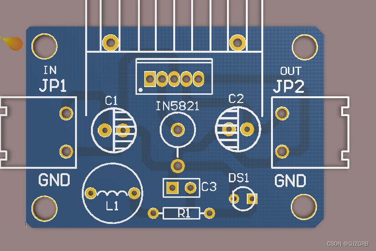 基于LM2576芯片设计 DC-DC稳压电源模块硬件（原理图+PCB）工程文件，ALIUTM设计的工程文件_lm2576 pcb设计-CSDN博客
