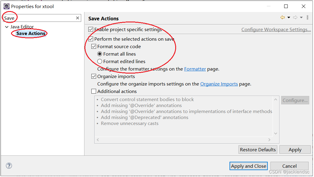 Eclipse中对整个工程的代码进行Format格式化_eclipse format-CSDN博客