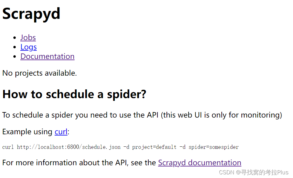 scrapyd安装教程，符合官方文档说明_scrapyd scrapyd.service-CSDN博客