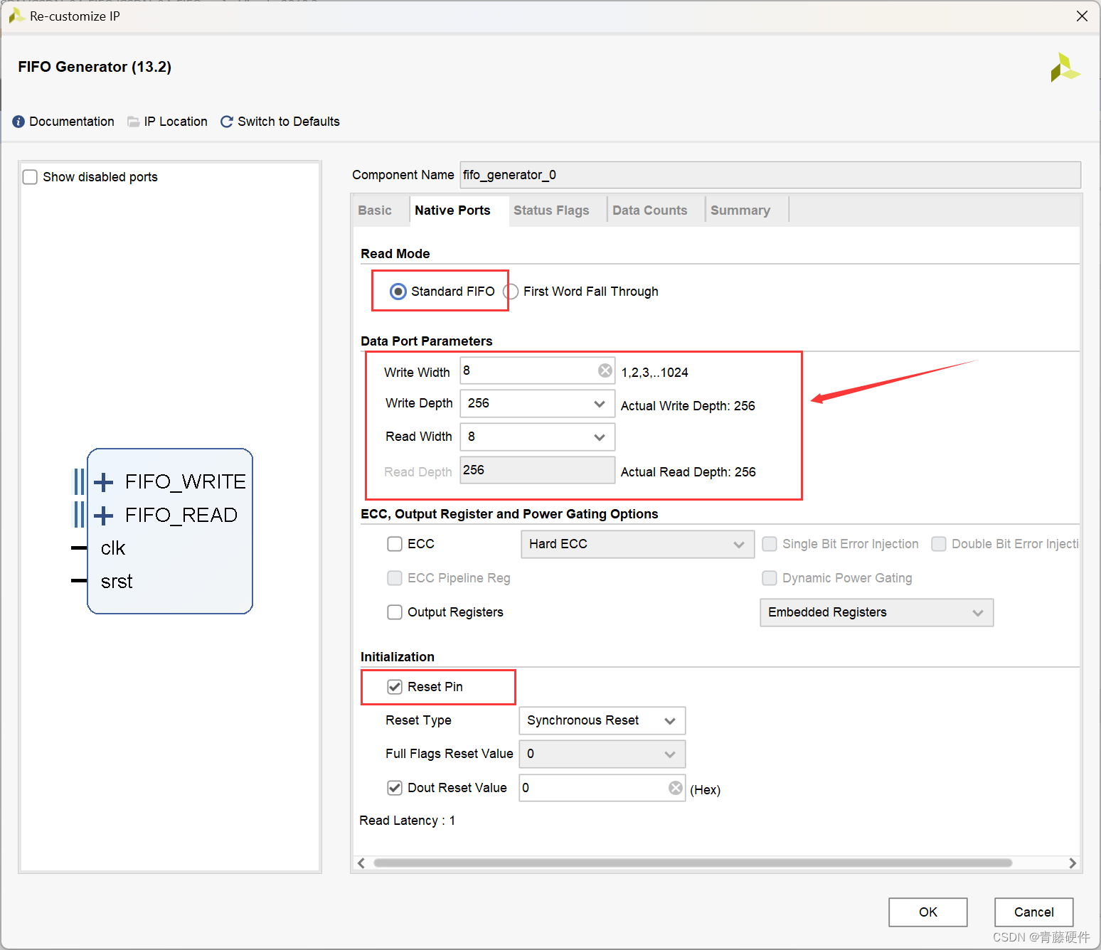 FPGA学习分享-- 04 FIFO核的使用(1)_如果fifo里面先存储一部分数据,读出以后再存入,再读出。例如:对于显示器,像素-CSDN博客