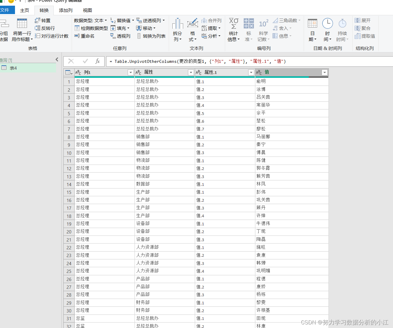 Excel：案例练习（二）：一维表与二维表相互转化一维表转二维表 Csdn博客 